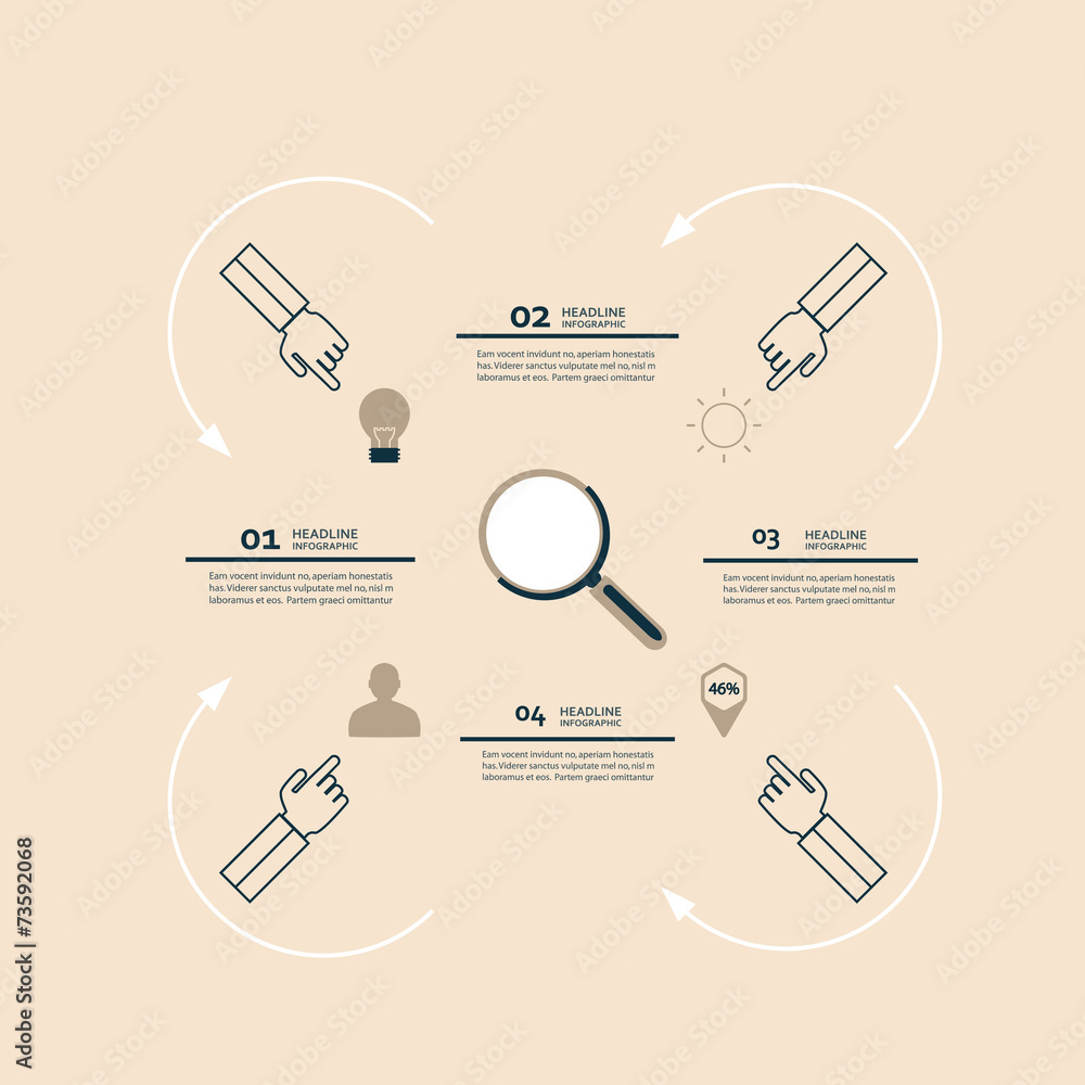 Set of symbols showing the movement process Stock Vector | Adobe Stock