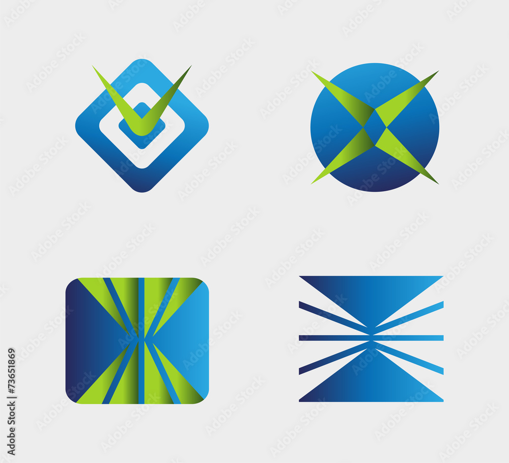Logo element Business Icons Set Stock Vector | Adobe Stock