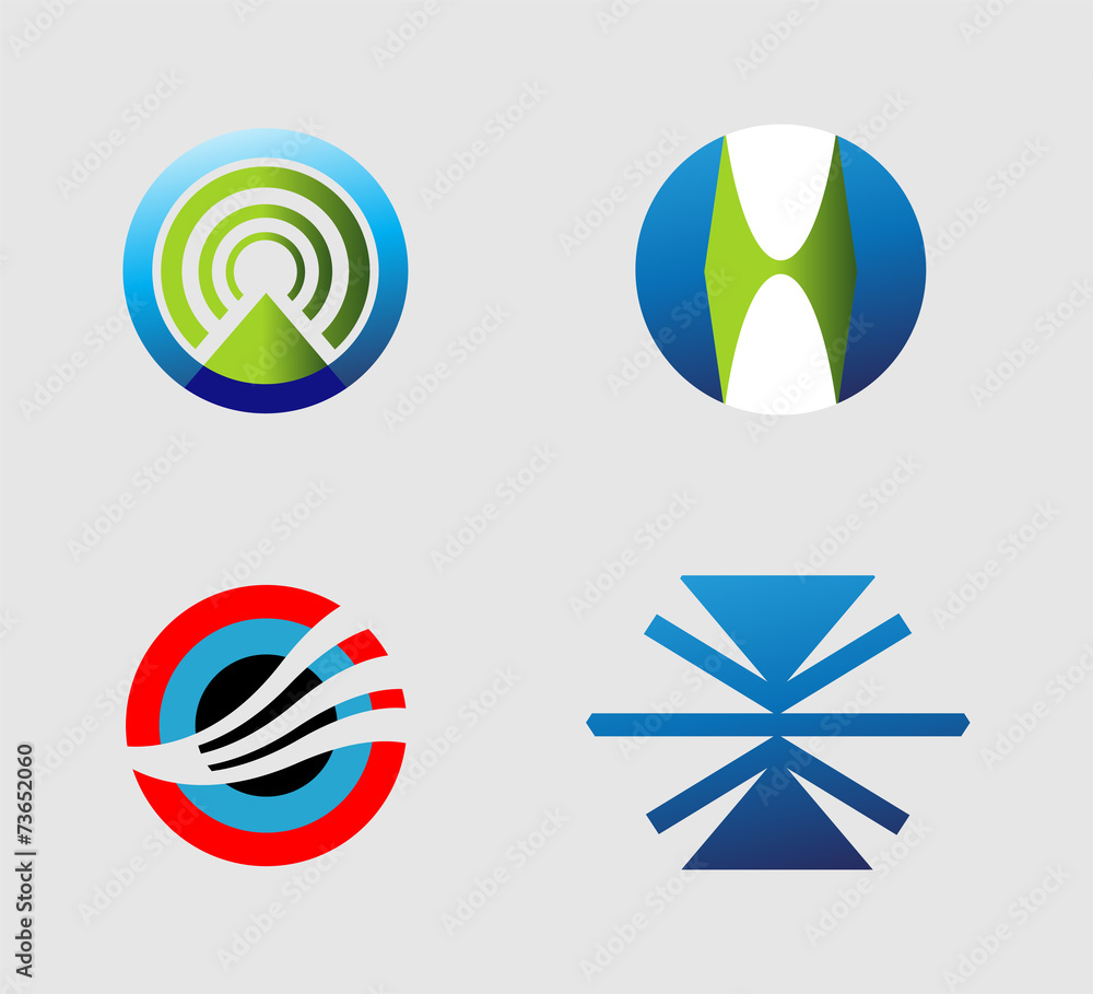 Set of web logo icons Stock Vector | Adobe Stock