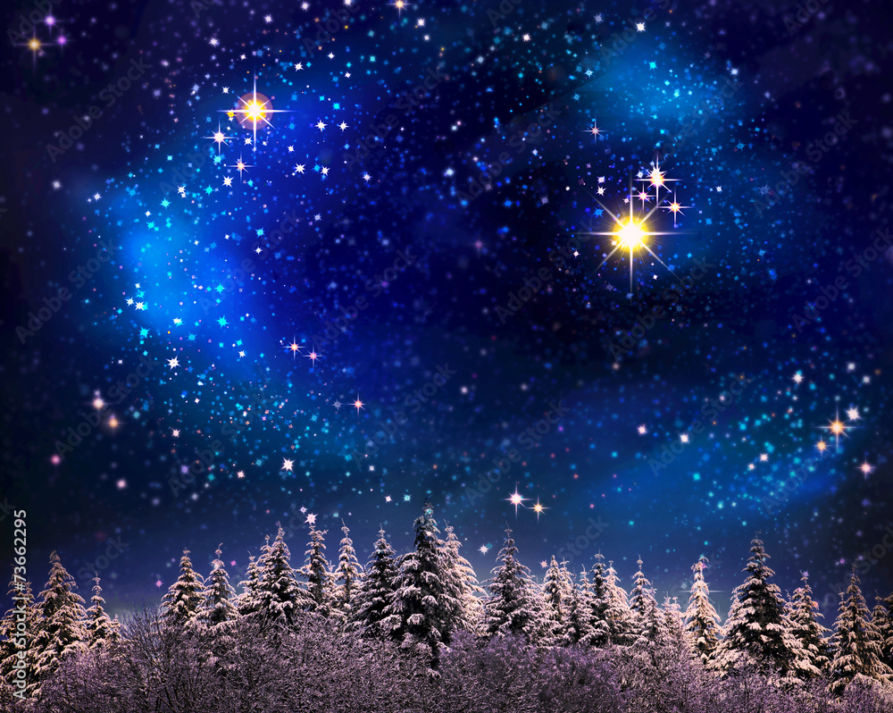Christmas sky background. Stock-Illustration | Adobe Stock