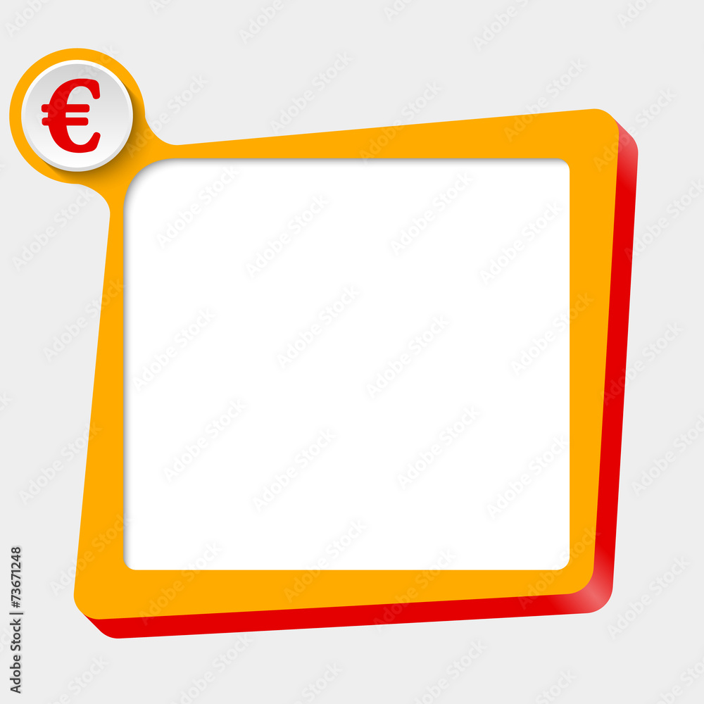 vector text box for any text with euro symbol Stock Vector | Adobe Stock