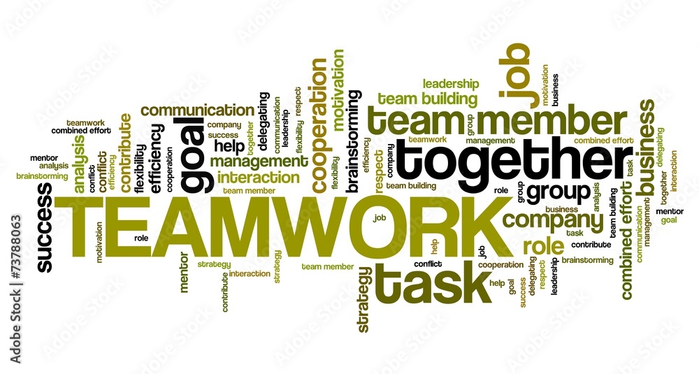 Teamwork. Word cloud concepts. Stock Illustration | Adobe Stock