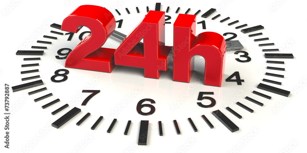 in 24 Stunden Stock-Illustration | Adobe Stock