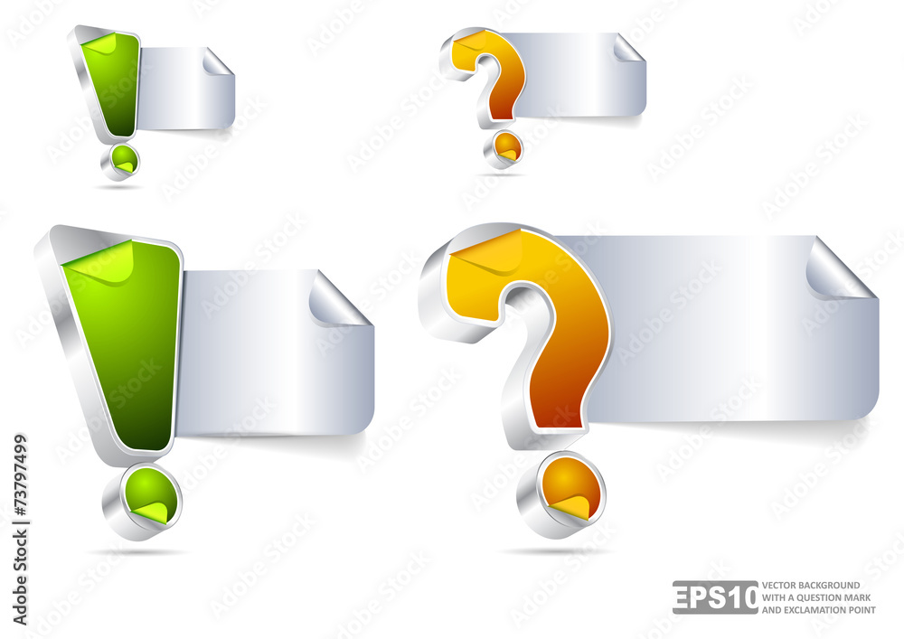 Vector background with question mark and exclamation point Stock Vector ...
