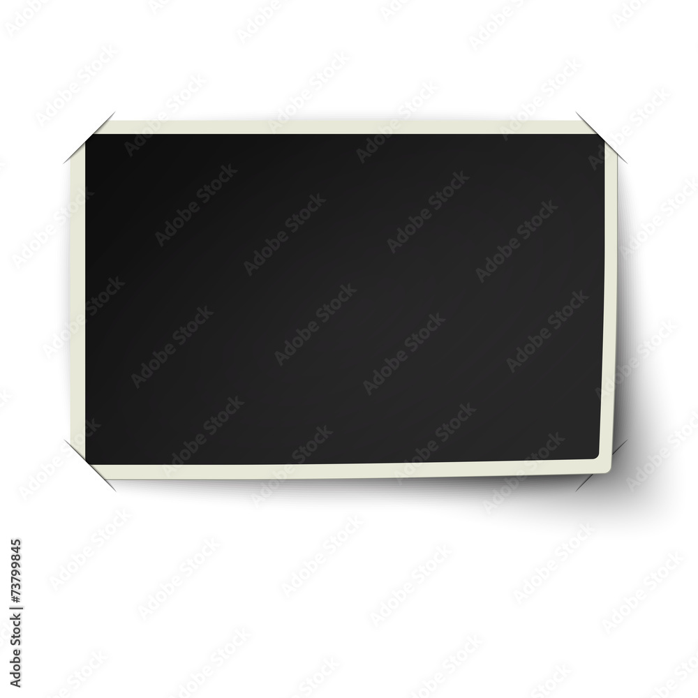 Retro straight edge photo frame with one not fixed corner vector de ...
