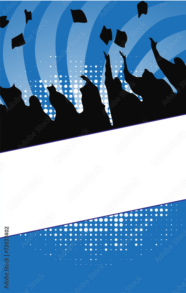 Graduation celebration frame background Stock Vector | Adobe Stock