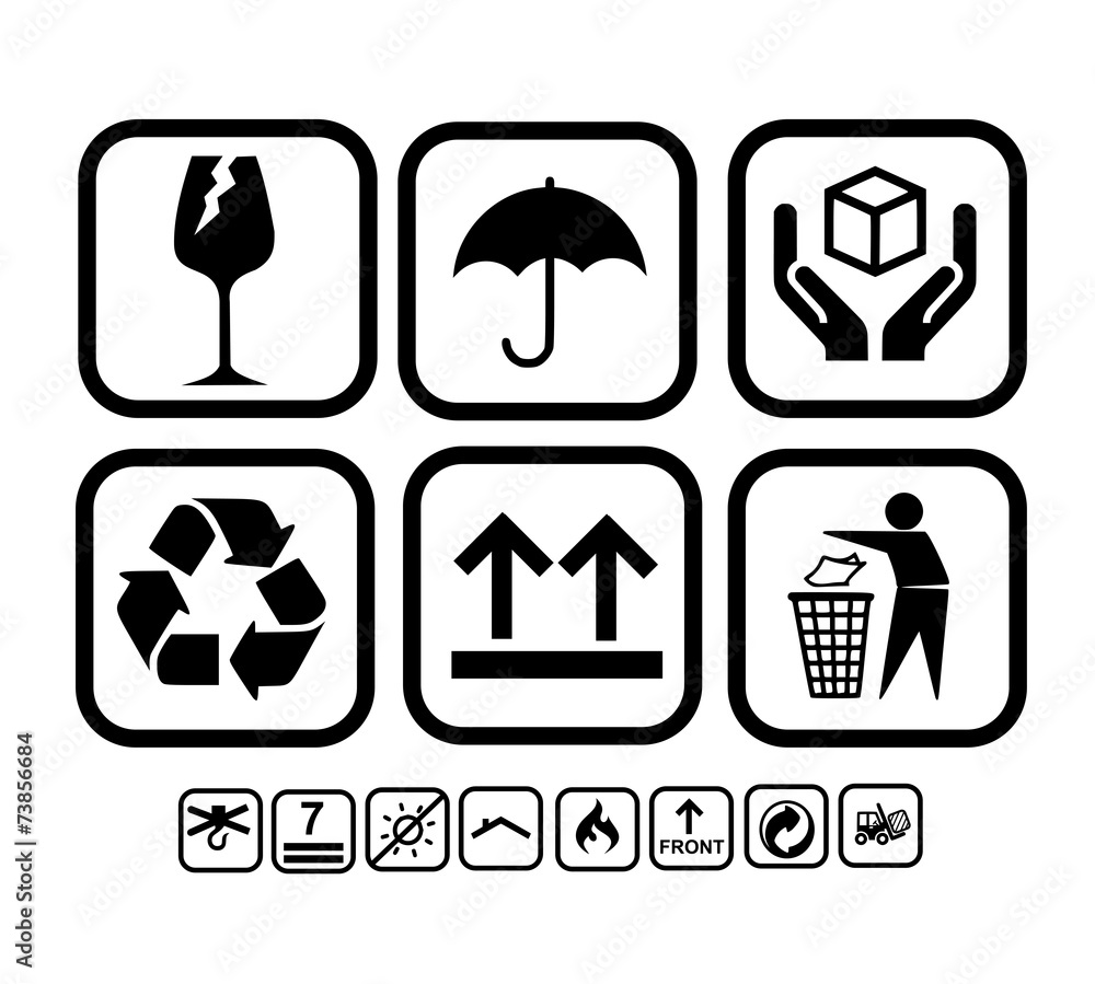 Transportation packing icon set vector Stock Vector | Adobe Stock