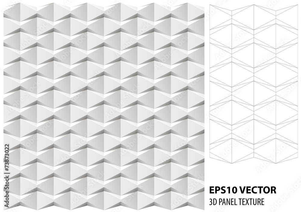 Abstract 3d geometric background. White seamless texture Vector Stock ...