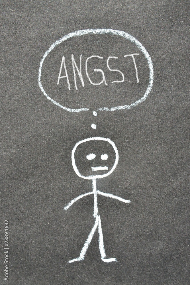 Kreidezeichnung - Angst Stock Photo | Adobe Stock