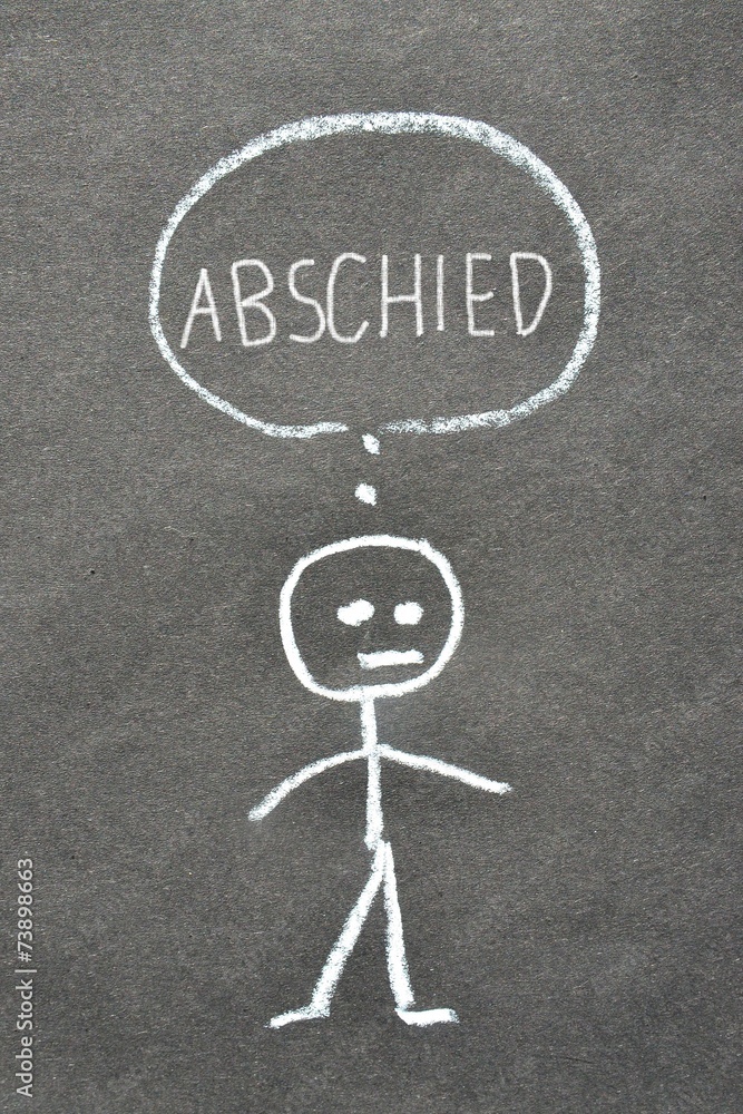 Kreidezeichnung Abschied Stock Photo | Adobe Stock