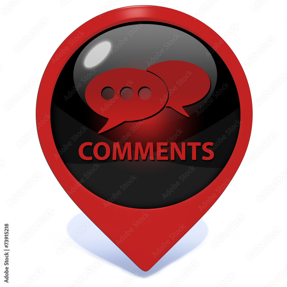 Comments now pointer icon on white background Stock Illustration ...
