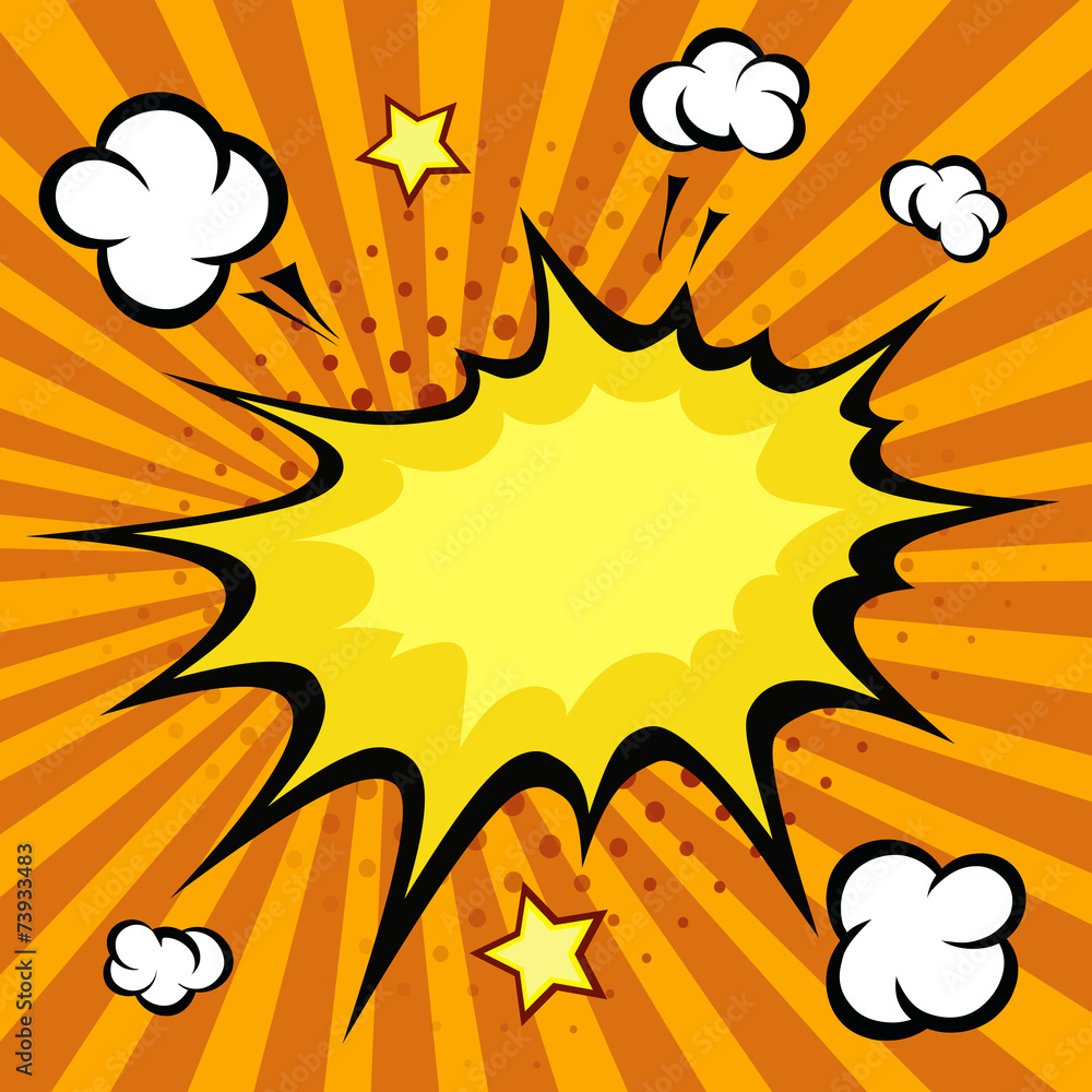 Comic book explosion, vector illustration Stock Vector | Adobe Stock