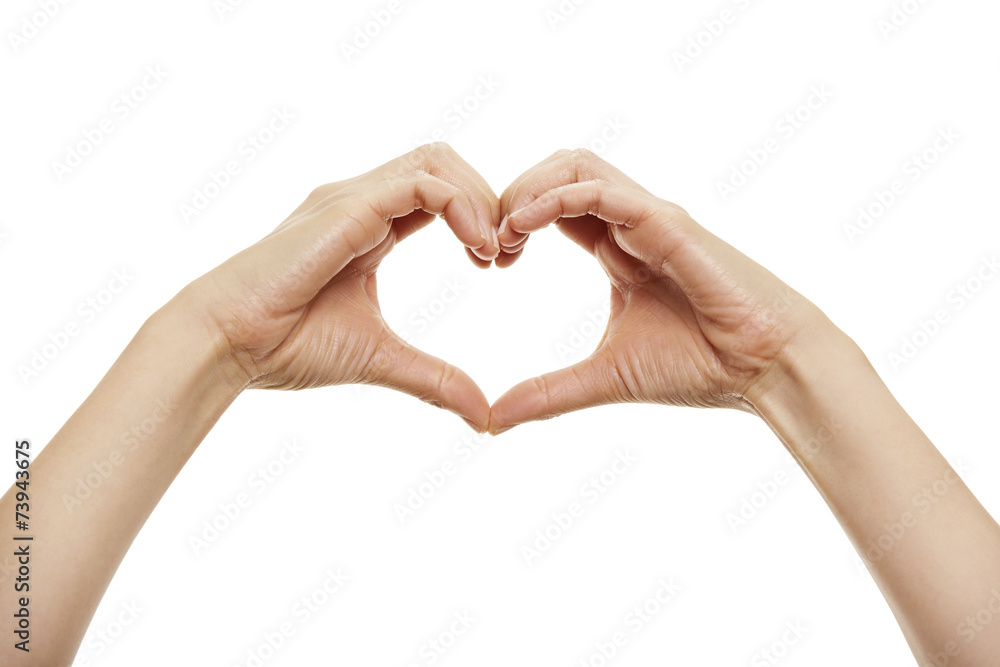 Handzeichen Herz Stock-Foto | Adobe Stock