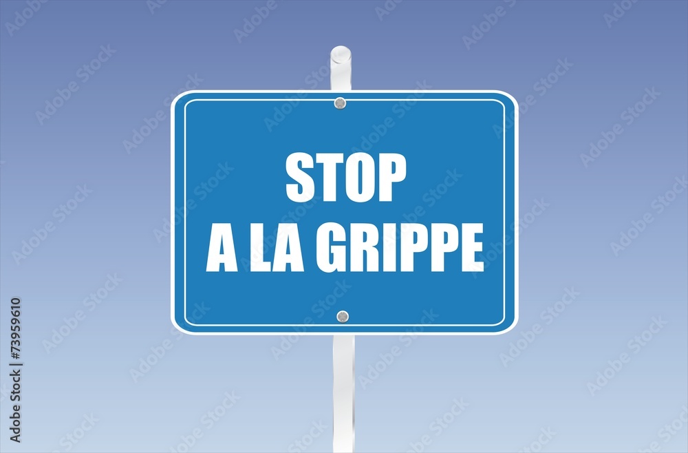 panneau stop à la grippe Stock Vector | Adobe Stock