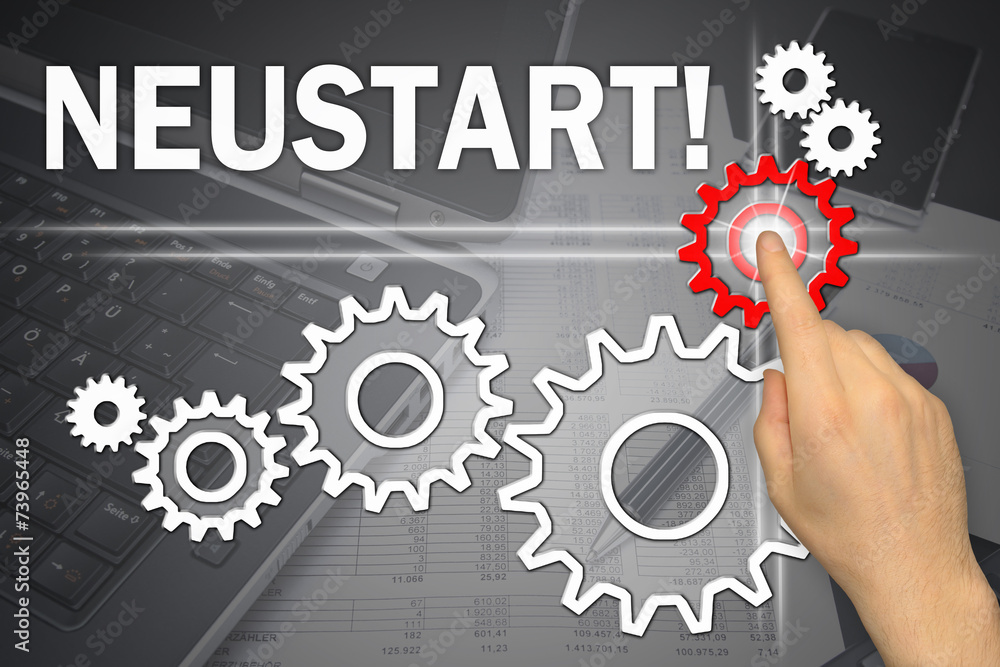 Anzeige - Neustart Stock-Illustration | Adobe Stock