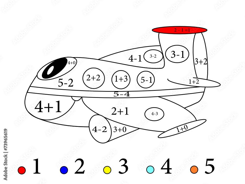 Counting and drawings for small children - vector svg Stock Vector ...