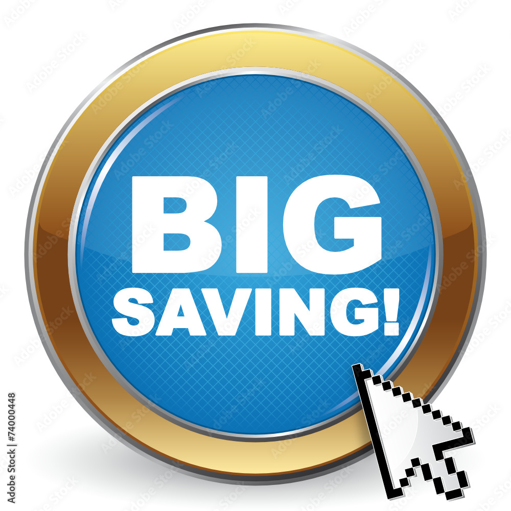 BIG SAVING! ICON Stock Vector | Adobe Stock