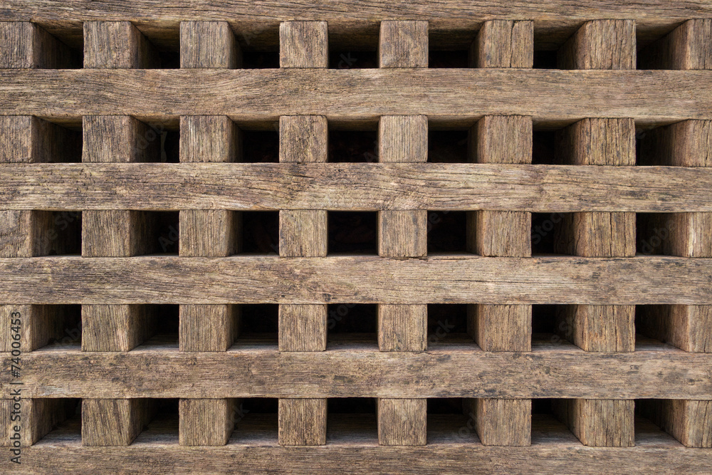 Grobes Gitter aus Holz Stock Photo | Adobe Stock