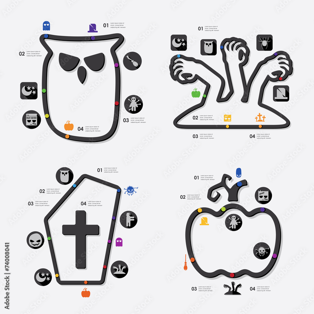 halloween infographic Stock Vector | Adobe Stock