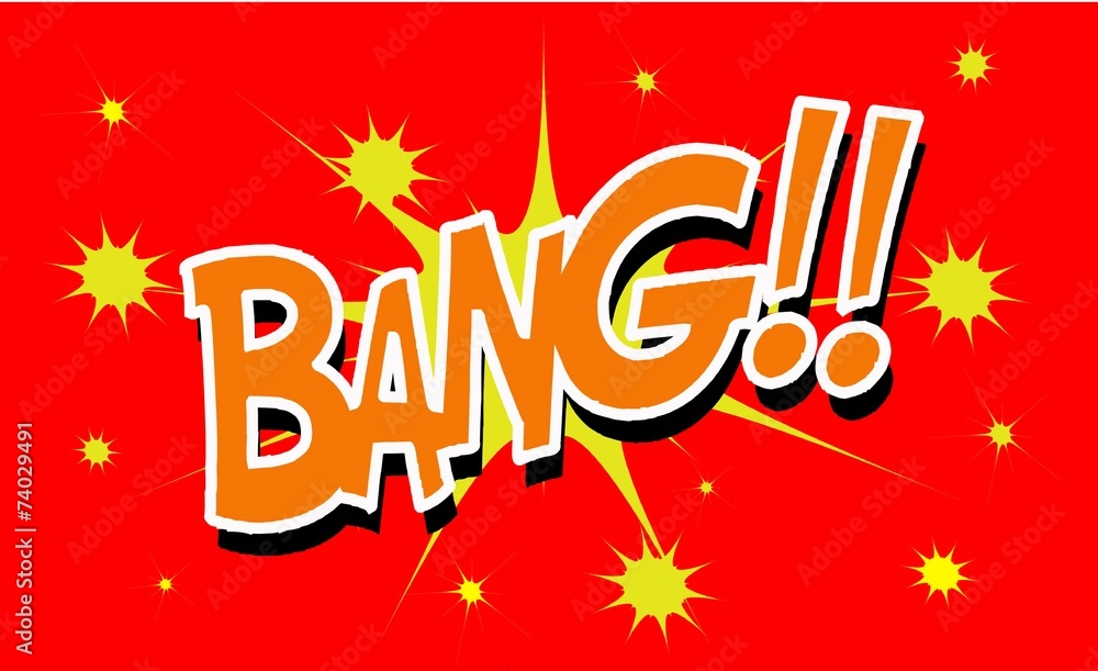 BANG Comic book explosion sound effect, Comic Speech Bubble Stock ...