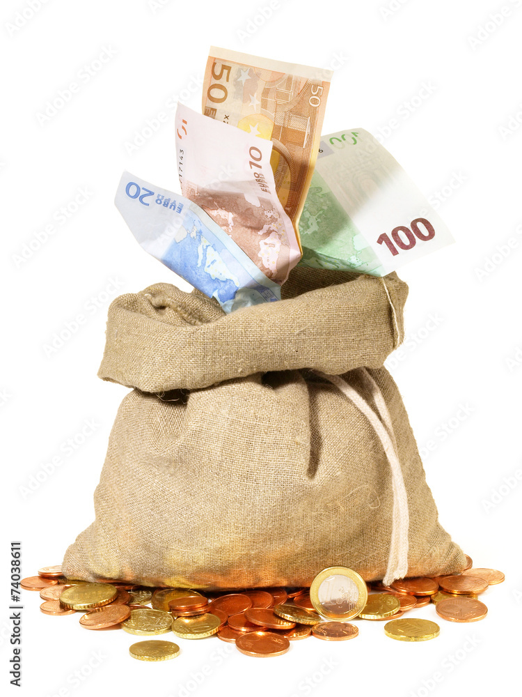 Geldsack Stock-Foto | Adobe Stock