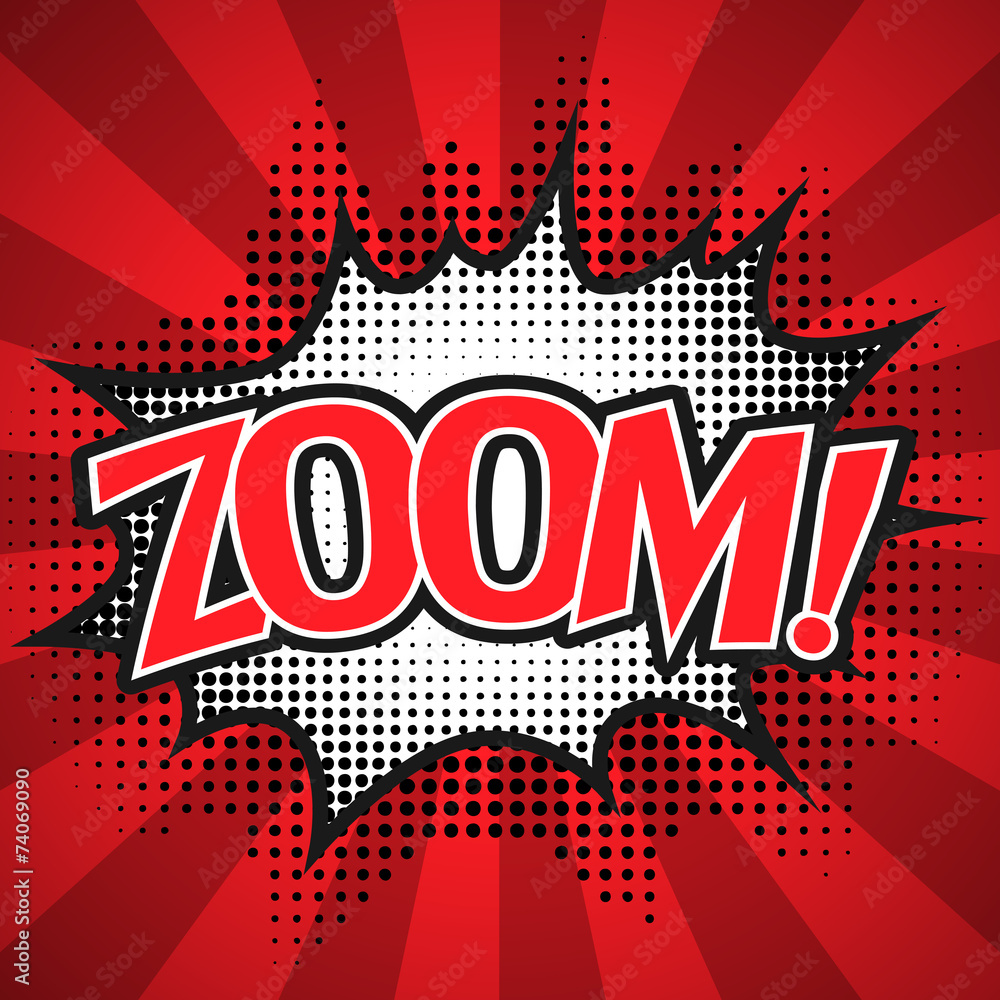 Comic Speech Bubble. zoom Vector illustration Stock Vector | Adobe Stock