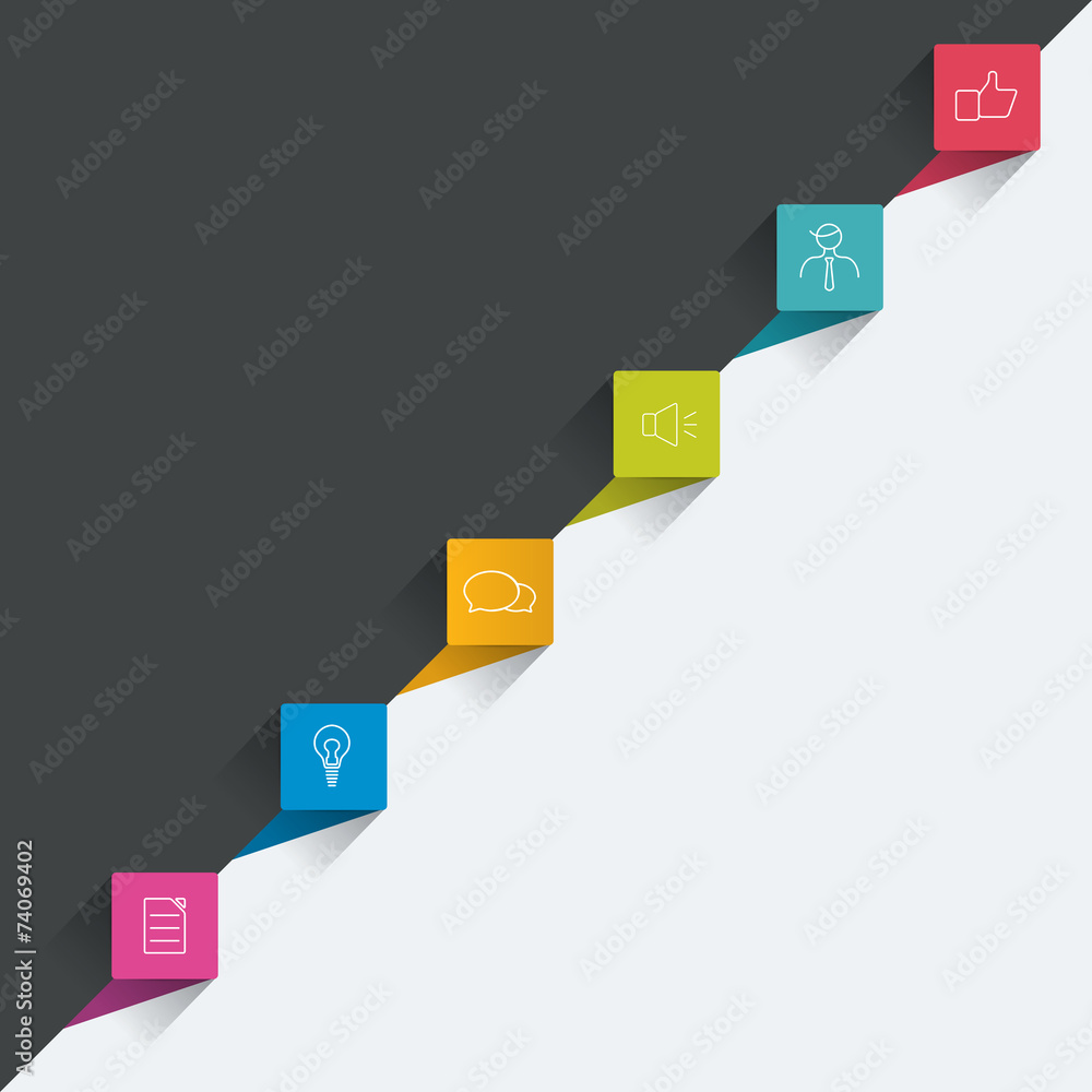Timeline. Step by step template. Infographic. Stock Vector | Adobe Stock
