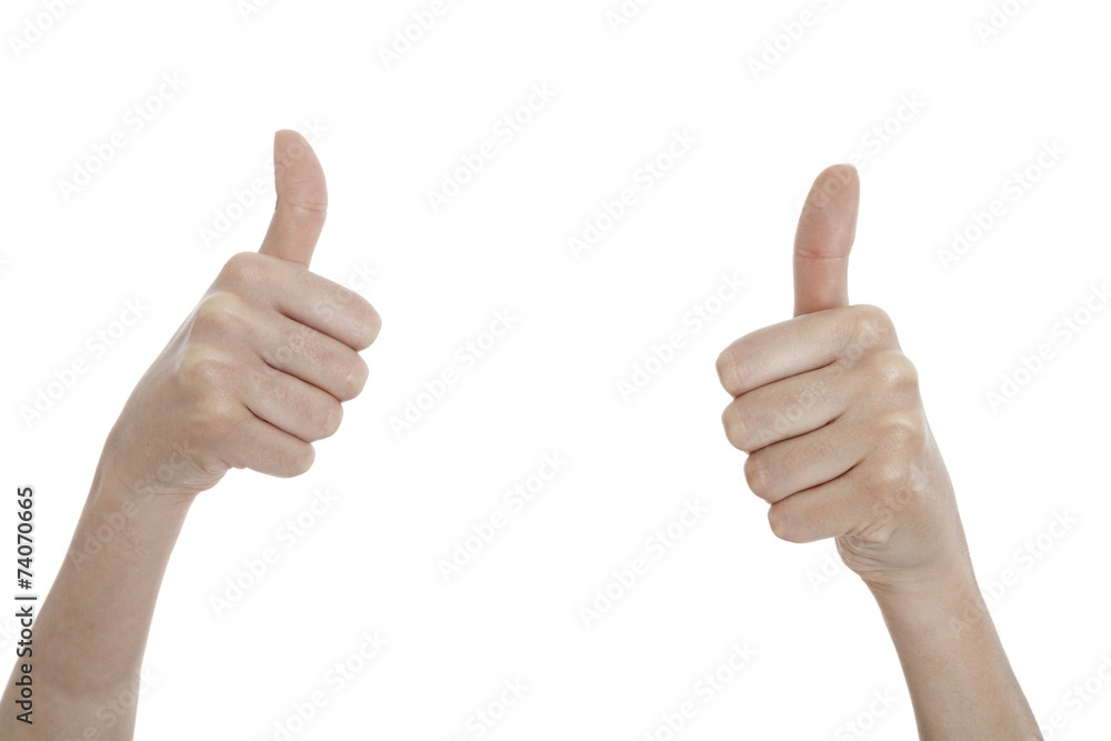 people holding their thumbs up Stock Photo | Adobe Stock