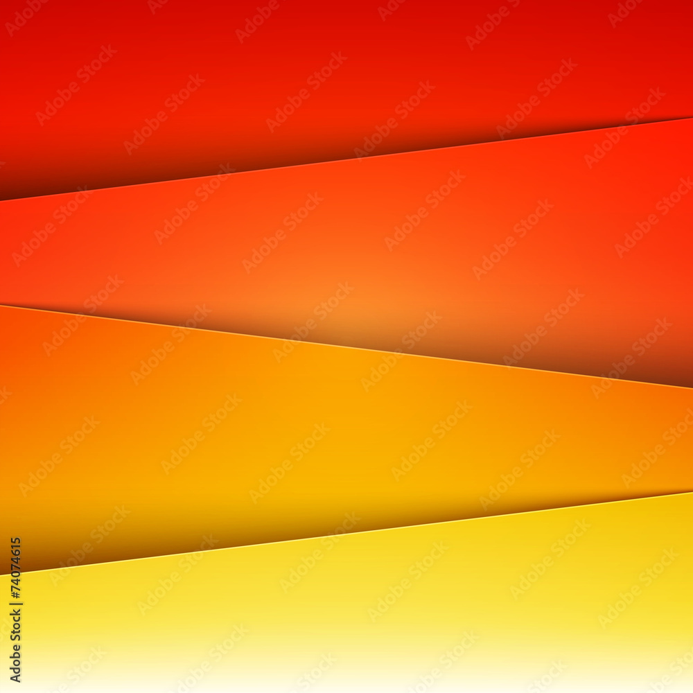 Red, orange and yellow paper layers abstract background Stock Vector ...