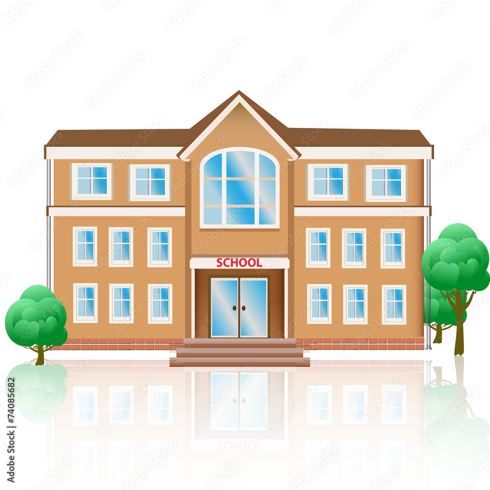 vector school building Stock Vector | Adobe Stock