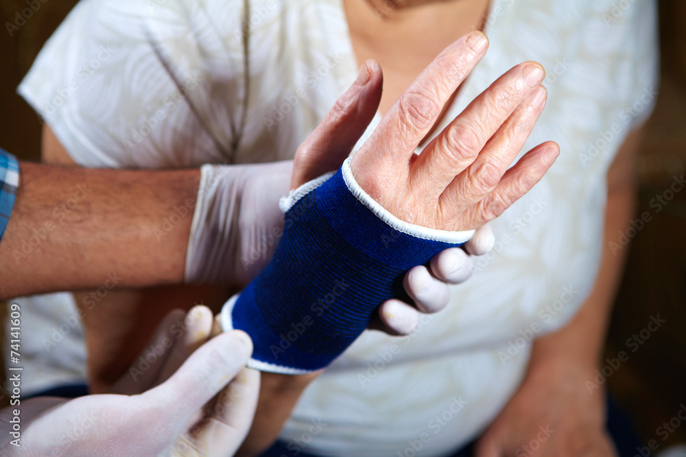Hand of patient with bandage Stock Photo | Adobe Stock