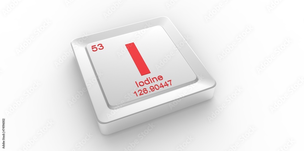 I symbol 53 for Iodine chemical element of the periodic table Stock ...