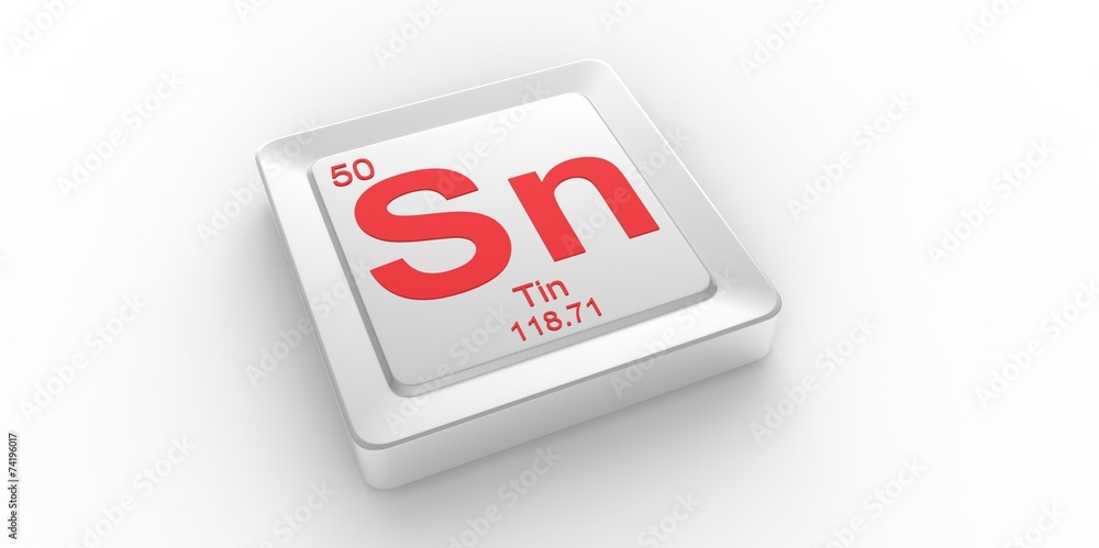 Sn symbol 50 for Tin chemical element of the periodic table Stock ...