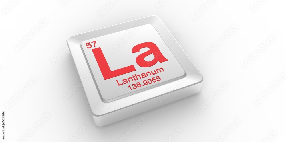 La symbol 57 for Lanthanum chemical elem of the periodic table Stock ...