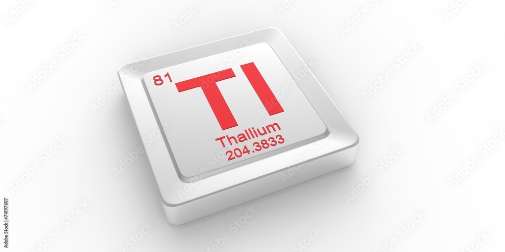 Tl symbol 81 for Thallium chemical element of the periodic table Stock ...