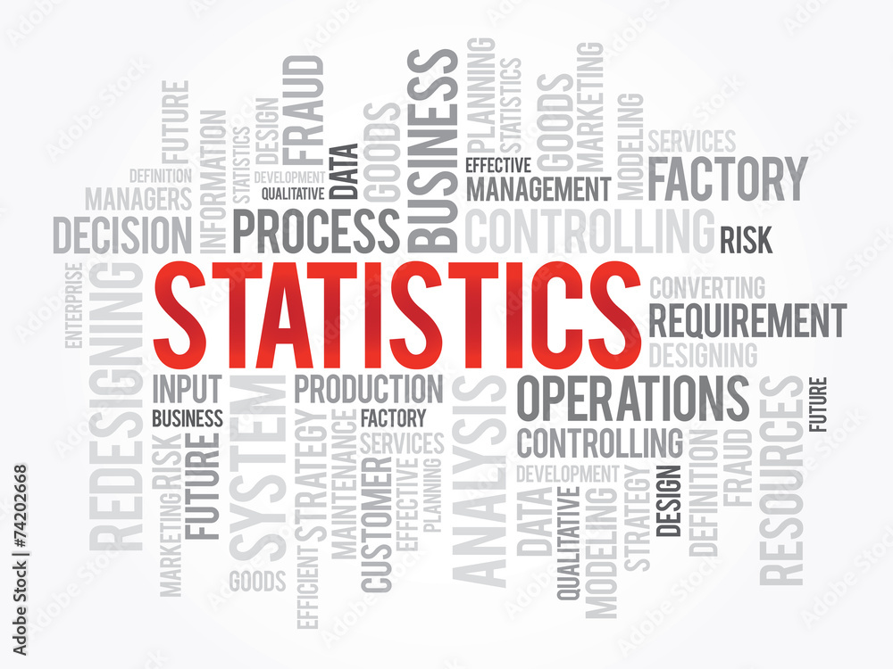 Word cloud of STATISTICS related items, vector background Stock Vector ...
