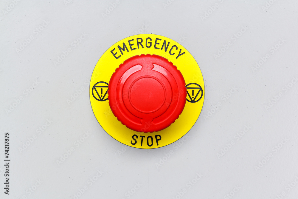 Emergency stop button Stock Photo | Adobe Stock