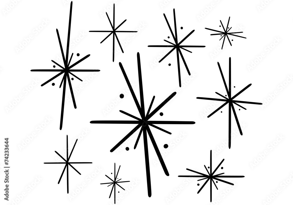Retro Stars 2 Stock Vector | Adobe Stock