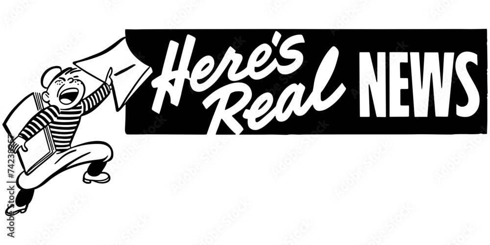 Heres Real News Stock Vector | Adobe Stock