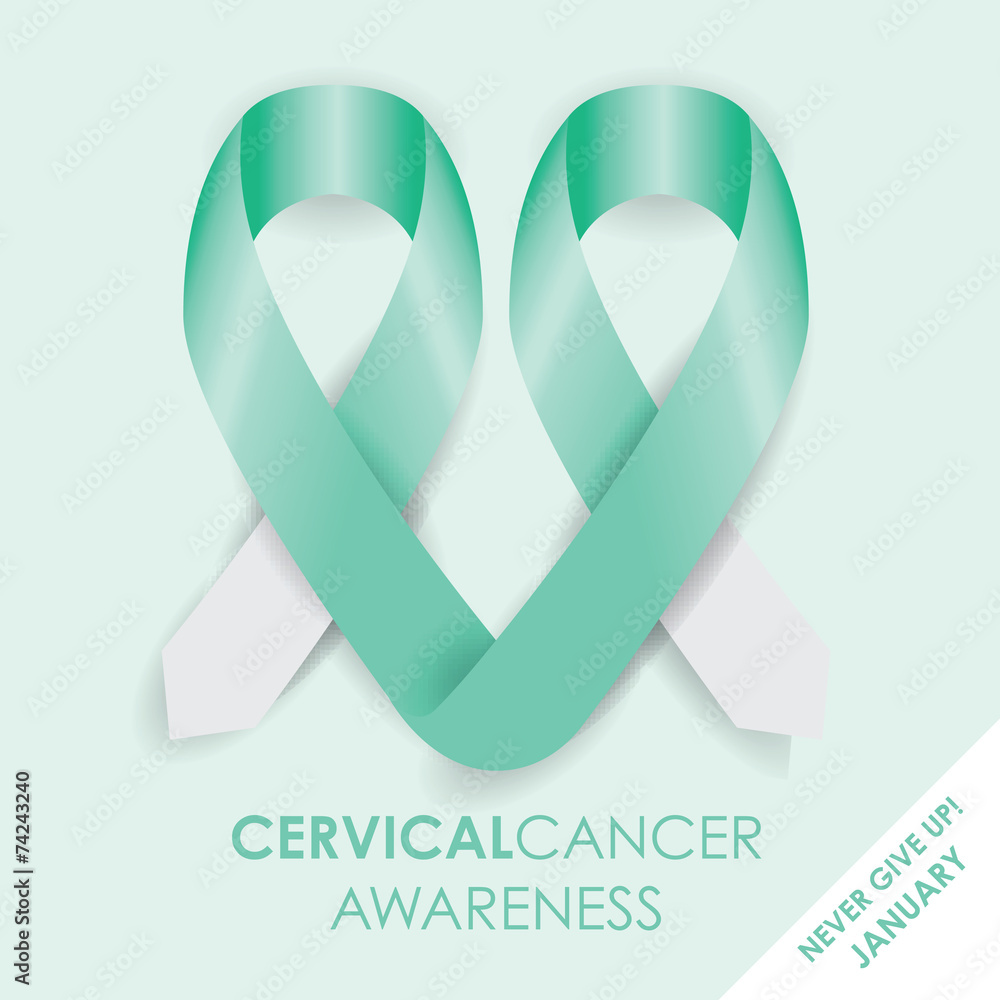 cervical cancer ribbon Stock Vector | Adobe Stock