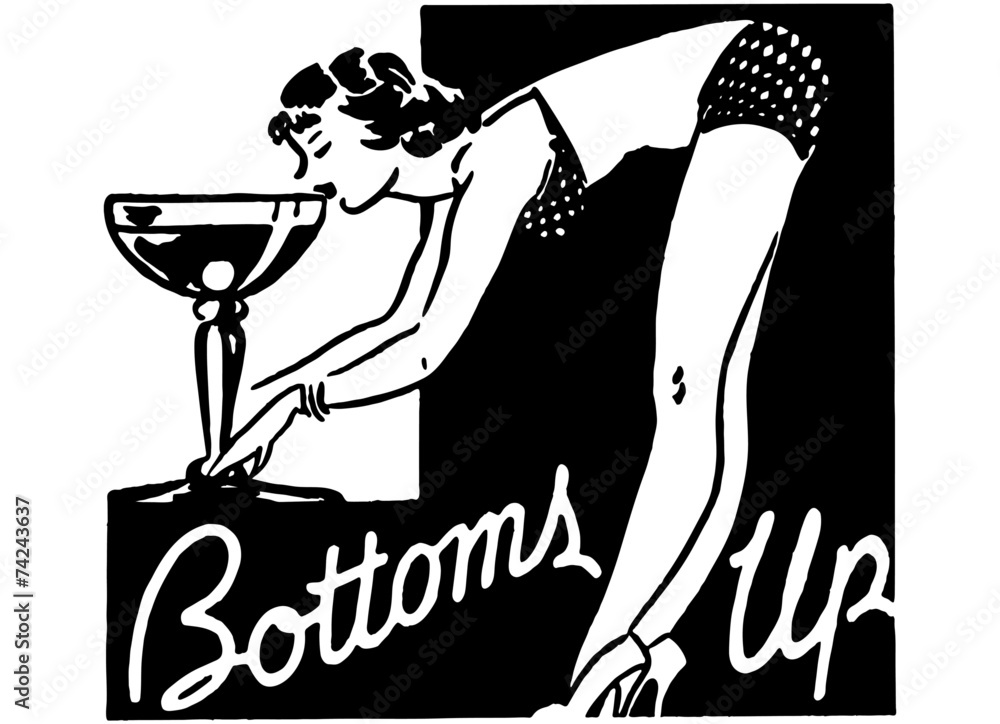 Bottoms Up vector de Stock | Adobe Stock