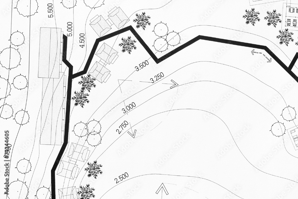Landscape Architect Designing on site analysis plan Stock Photo | Adobe ...