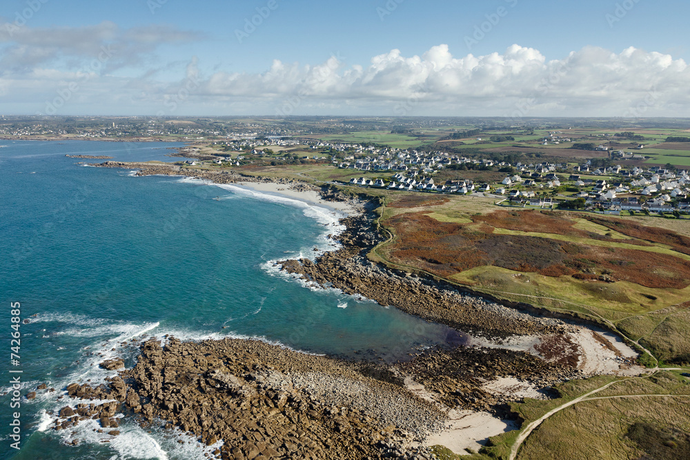 Lampaul-Plouarzel , Bretagne Finistère vue du ciel Stock Photo | Adobe ...