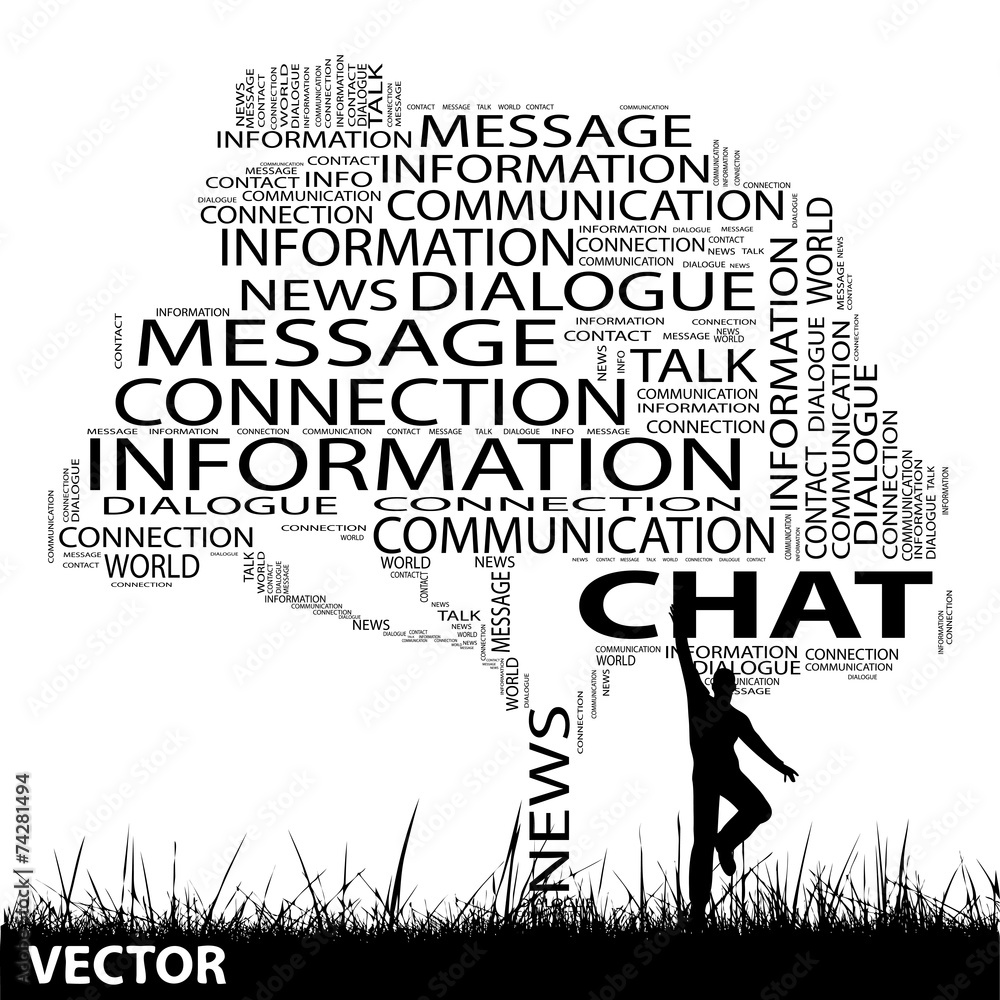Vector conceptual communication word cloud Stock Vector | Adobe Stock