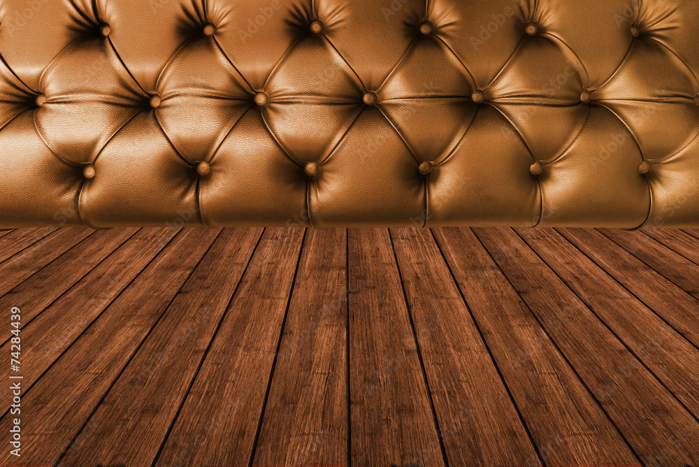 dark brown leather seat with dark wood texture plank timber Stock Photo ...