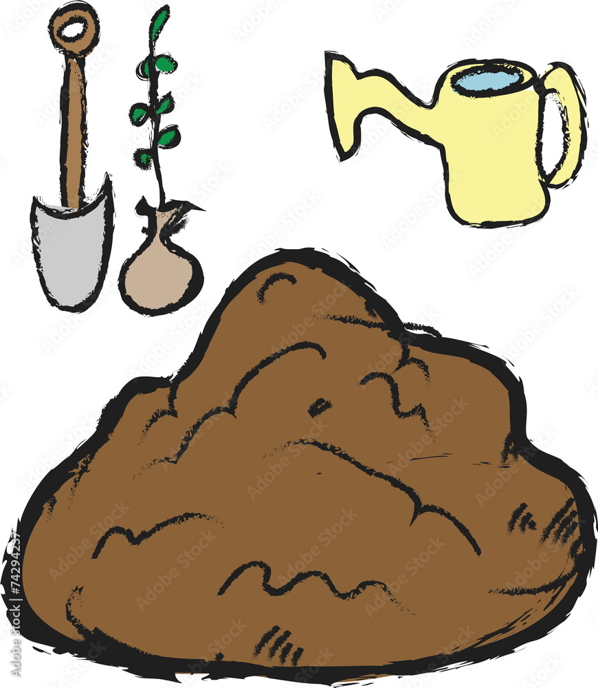 cartoon dirt isolated on white background Stock Illustration | Adobe Stock