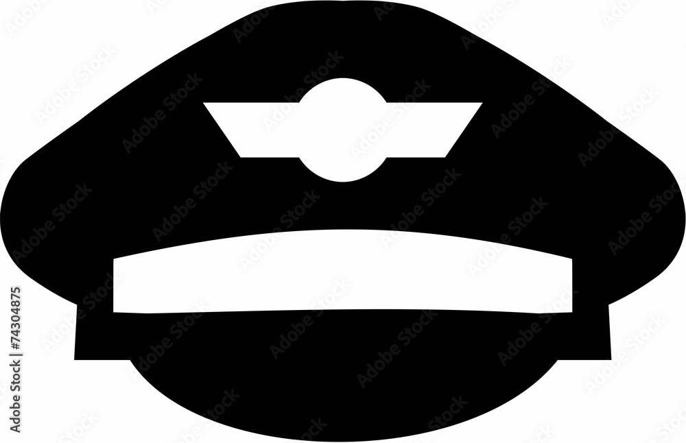 Pilot Hat Icon Stock Vector | Adobe Stock