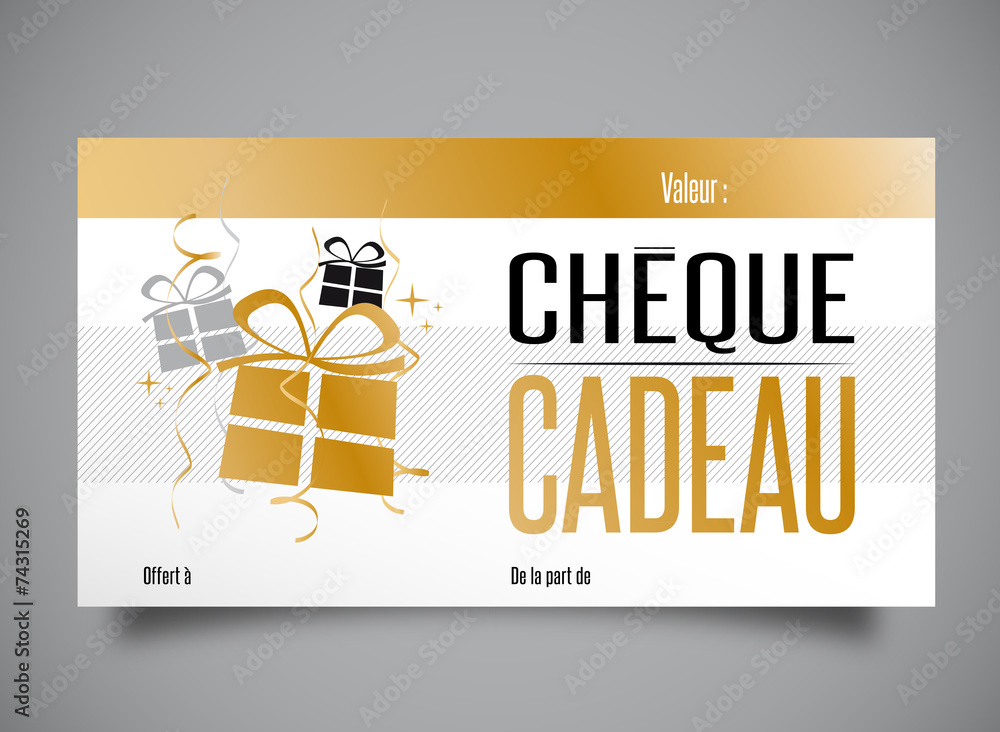 Chèque cadeau Stock Vector | Adobe Stock
