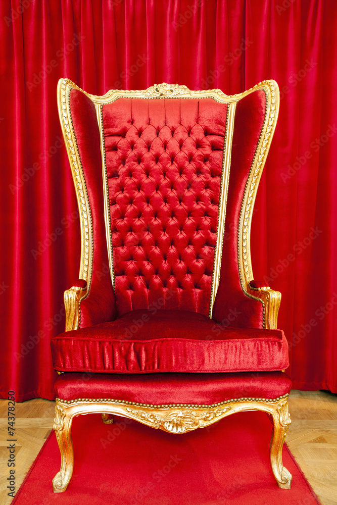 Red royal throne Stock Photo | Adobe Stock