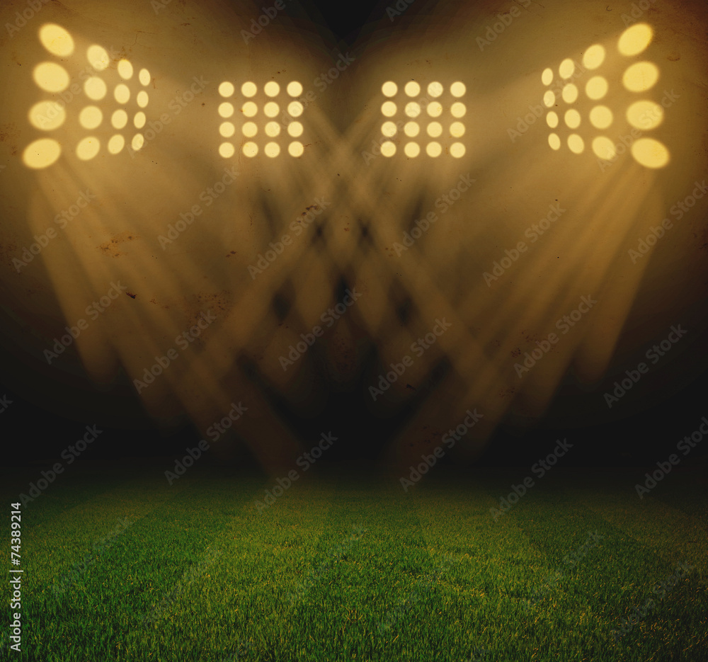 stadium lights at night and stadium Stock Photo | Adobe Stock